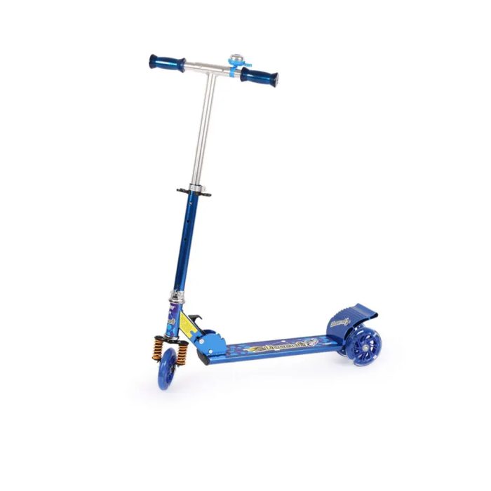 Kids Lighting Wheel Kick Scooter Color -Blue - Kidz BD